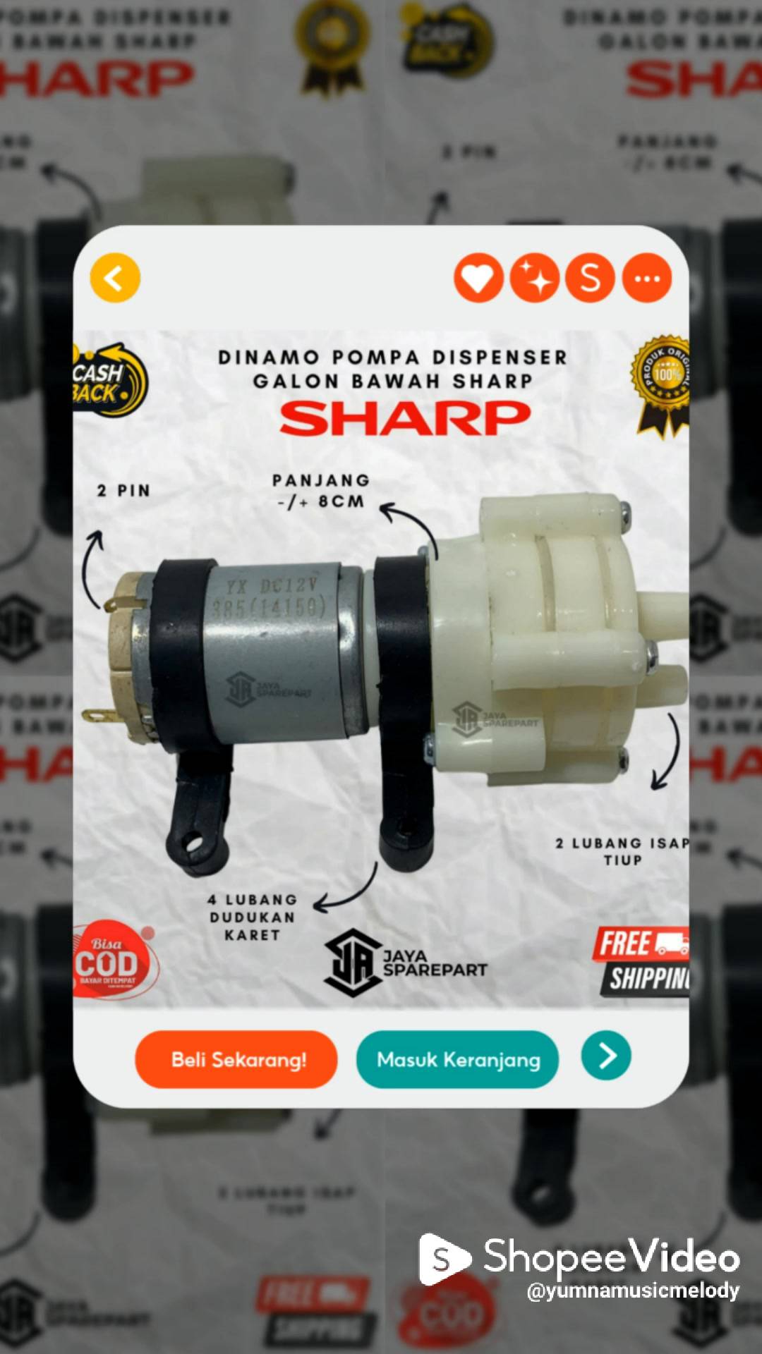 Mesin Pompa Dispenser Galon Bawah Universal untuk Sharp, Sanken, Denpoo ...