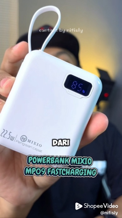 Powerbank Mixio MP09 10000mAh Fastcharging | Shopee Video Indonesia