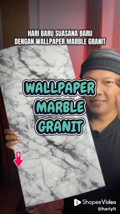 Wallpaper Marble Granit Glossy Shopee Video Indonesia